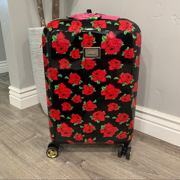 Betsey Johnson | Bags | Nwt Rare Betsey Johnson Covered Roses Suitcase ...